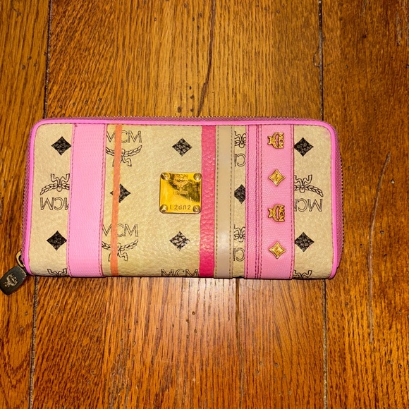 MCM | Bags | Mcm Logo Plate Leather Long Wallet | Poshmark